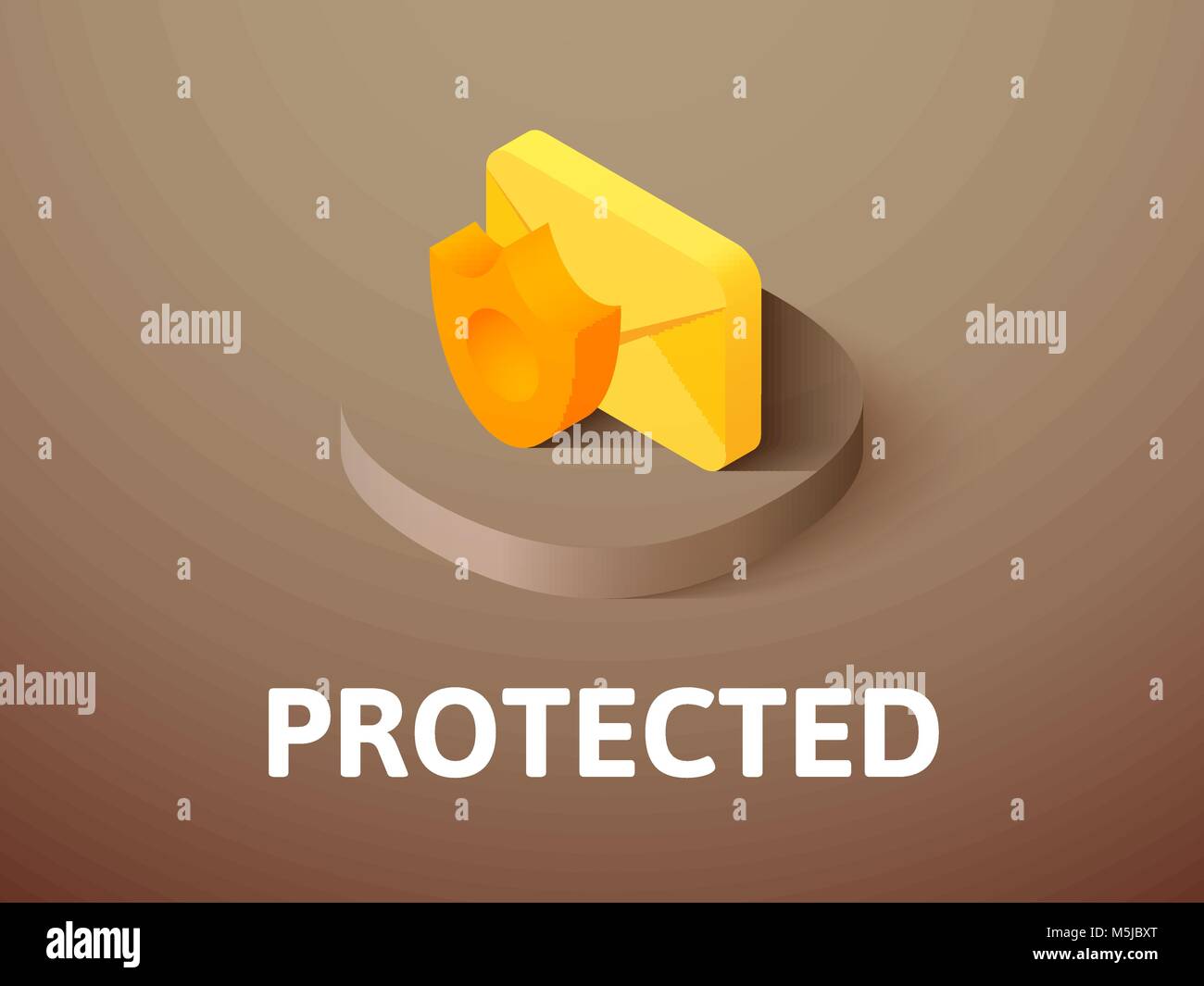 Protected Isometric Icon Isolated On Color Background Stock Vector Image And Art Alamy