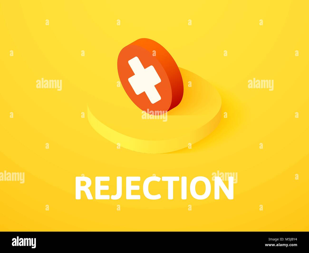 Rejection isometric icon, isolated on color background Stock Vector ...