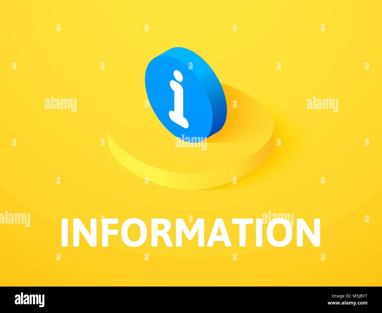 Information isometric icon, isolated on color background Stock Vector ...