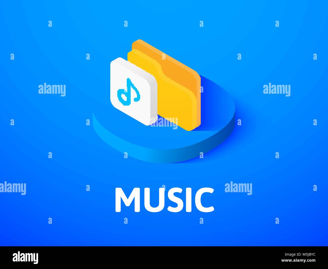 Music isometric icon, isolated on color background Stock Vector Image ...