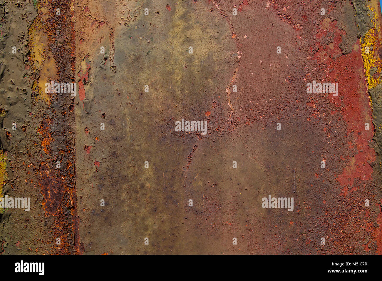 Peeling paint from rusty metal background texture Stock Photo - Alamy