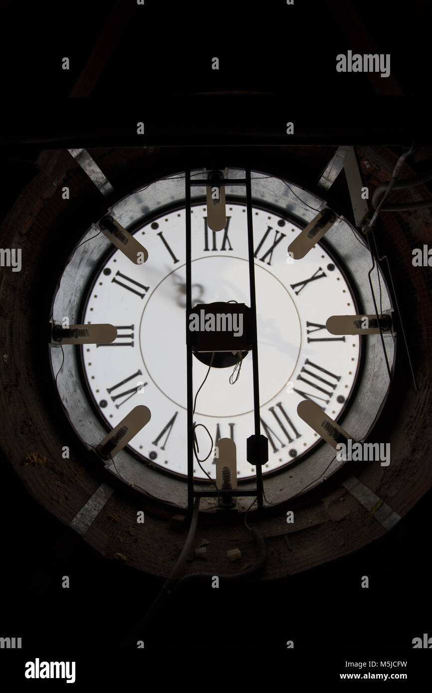 Old wall clock mechanism hi-res stock photography and images - Alamy