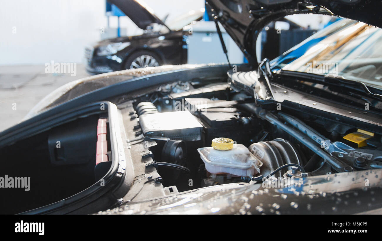 Hood luxury sport car mechanic hi-res stock photography and images - Alamy