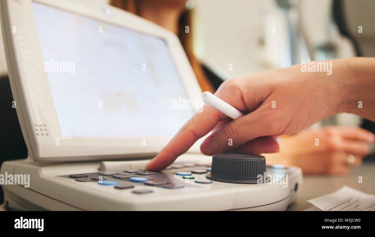 Ophthalmology - optometrist equipment - generic eye scanner machine ...