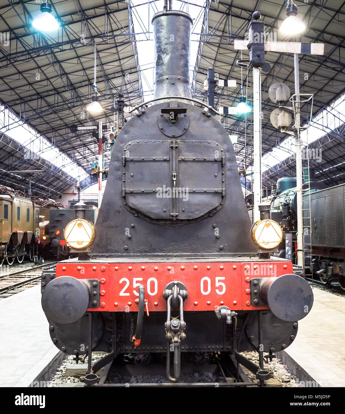 Italian steam locomotive detail, bult by the Costruzioni Elettro ...