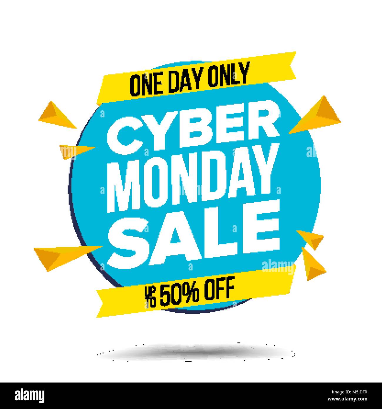 Cyber Monday Sale Banner Vector. Website Sticker, Cyber Web Page Design ...