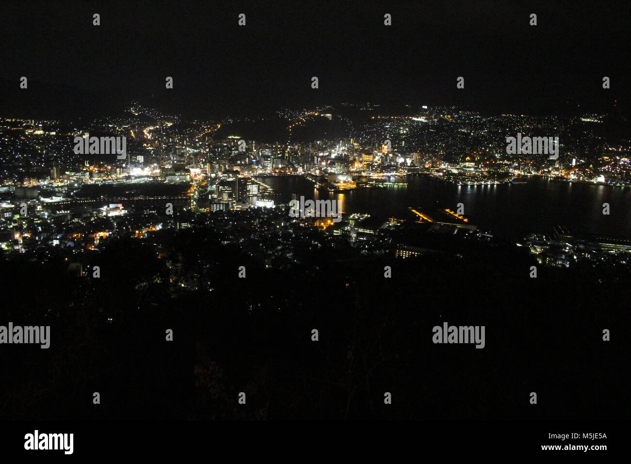 The night view from Mount Inasa. Taken in Nagasaki, Japan, February ...