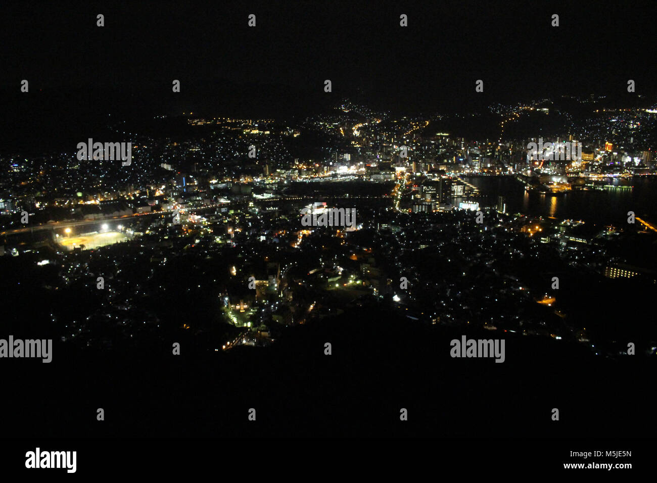 The night view from Mount Inasa. Taken in Nagasaki, Japan, February ...