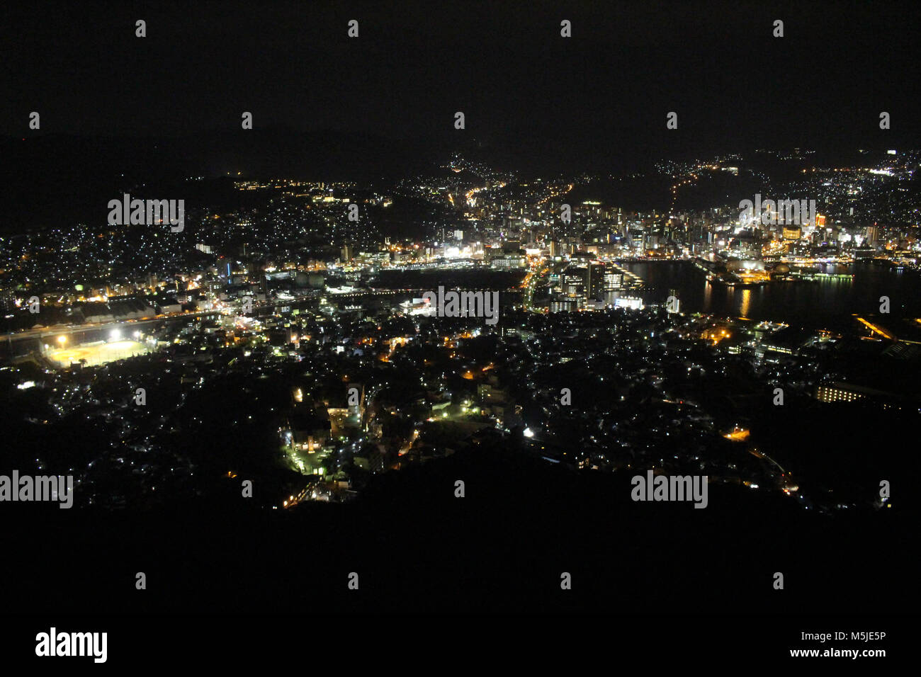 The night view from Mount Inasa. Taken in Nagasaki, Japan, February ...
