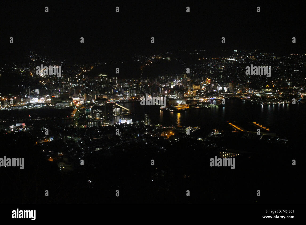The night view from Mount Inasa. Taken in Nagasaki, Japan, February ...