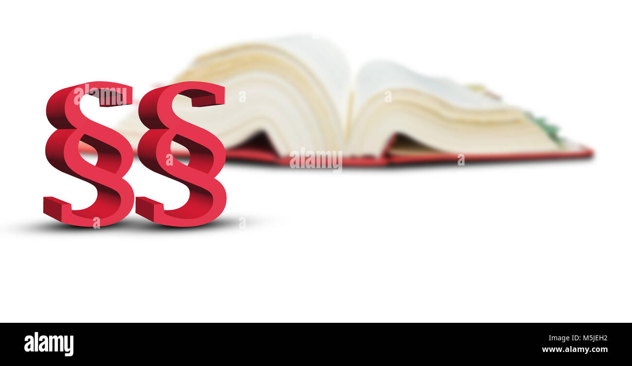 double paragraph symbol on blurred code book background - 3d ...