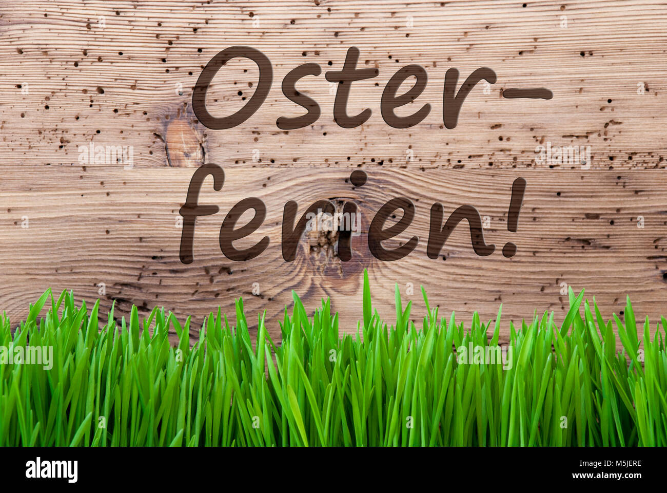 German Text Osterferien Means Easter Holidays. Spring Season Greeting ...