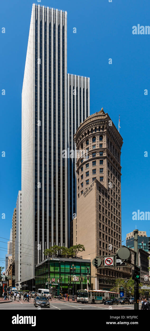 Skyscraper and modern art of san francisco financial district hi-res ...