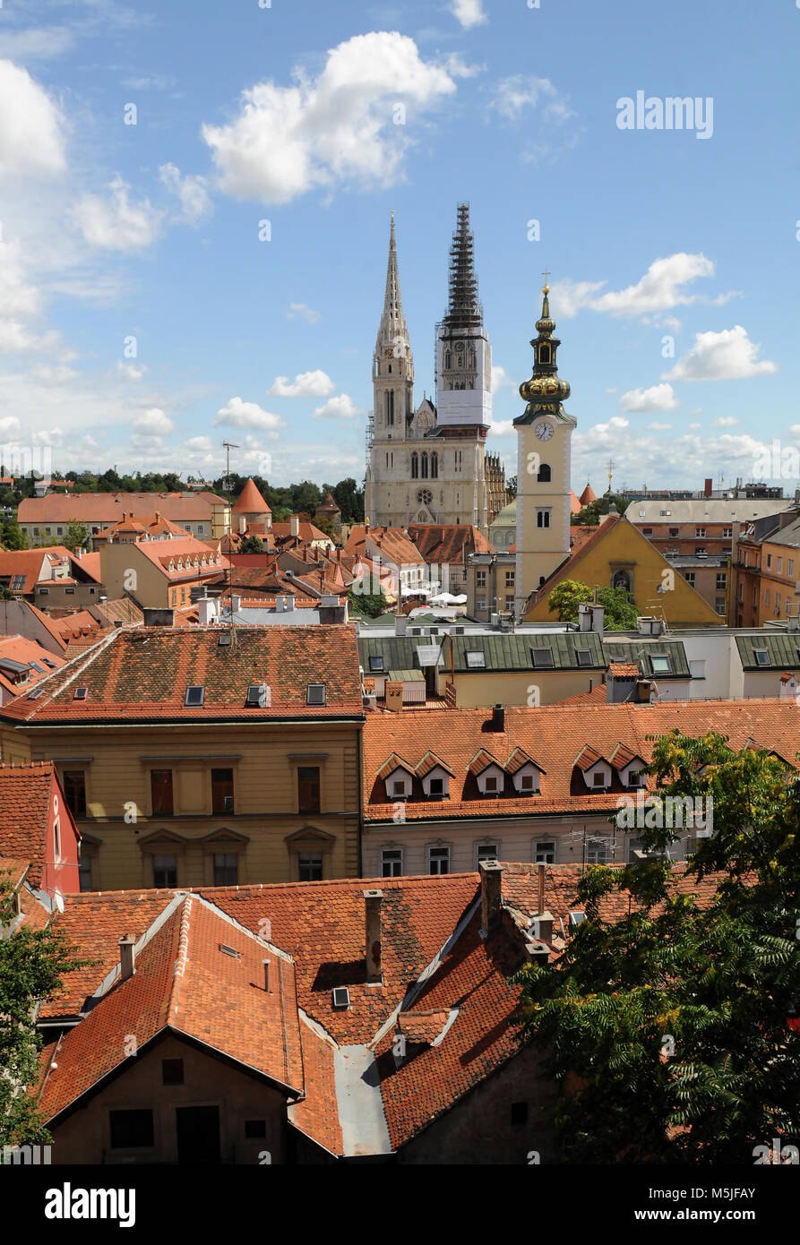 Old architecture the upper town zagreb hi-res stock photography and ...