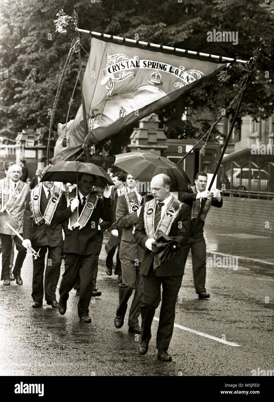 Black & white images showing the 12th of July in North Belfast ...