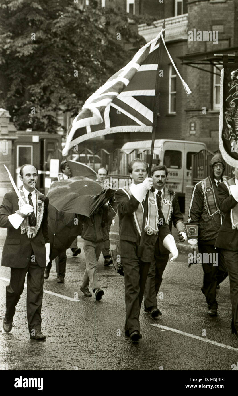 Black & white images showing the 12th of July in North Belfast ...