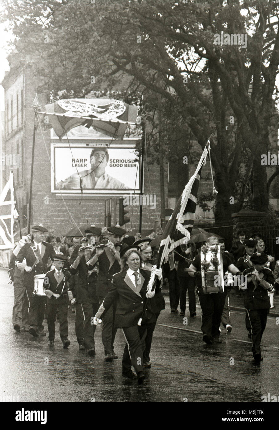 Black & white images showing the 12th of July in North Belfast ...