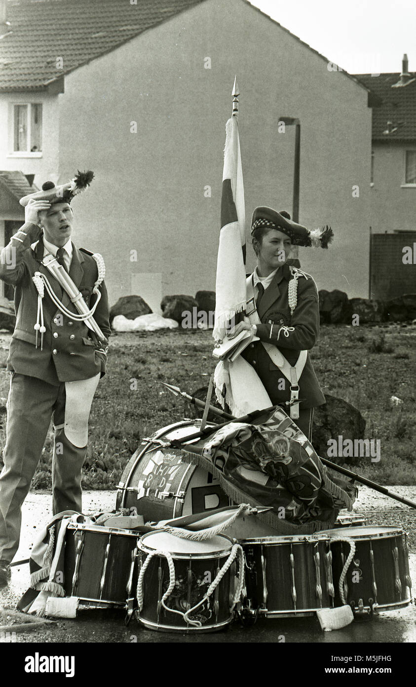Black & white images showing the 12th of July in North Belfast ...