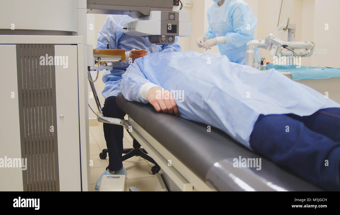 Medical ophthalmology surgery - laser vision correction Stock Photo - Alamy