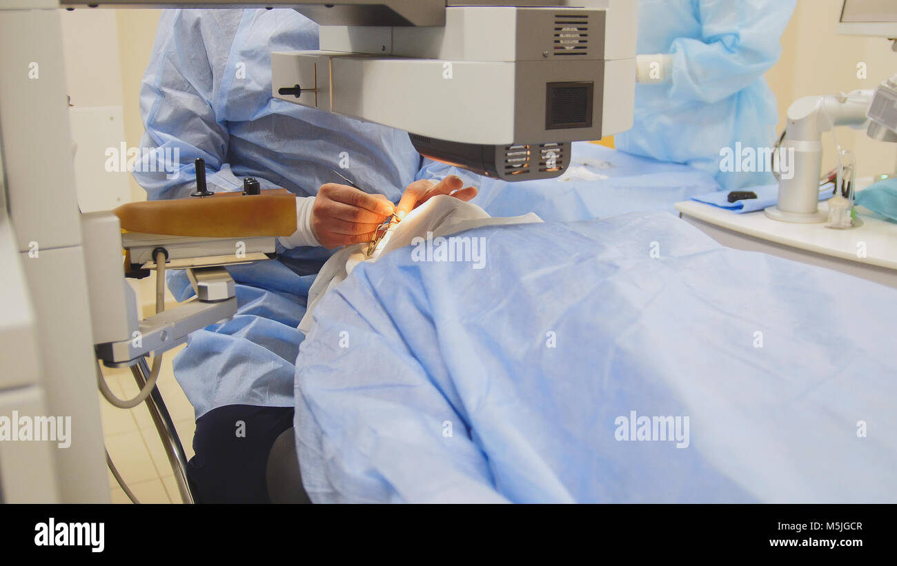 Laser vision correction - ophthalmology surgery wthout anesthesia Stock ...