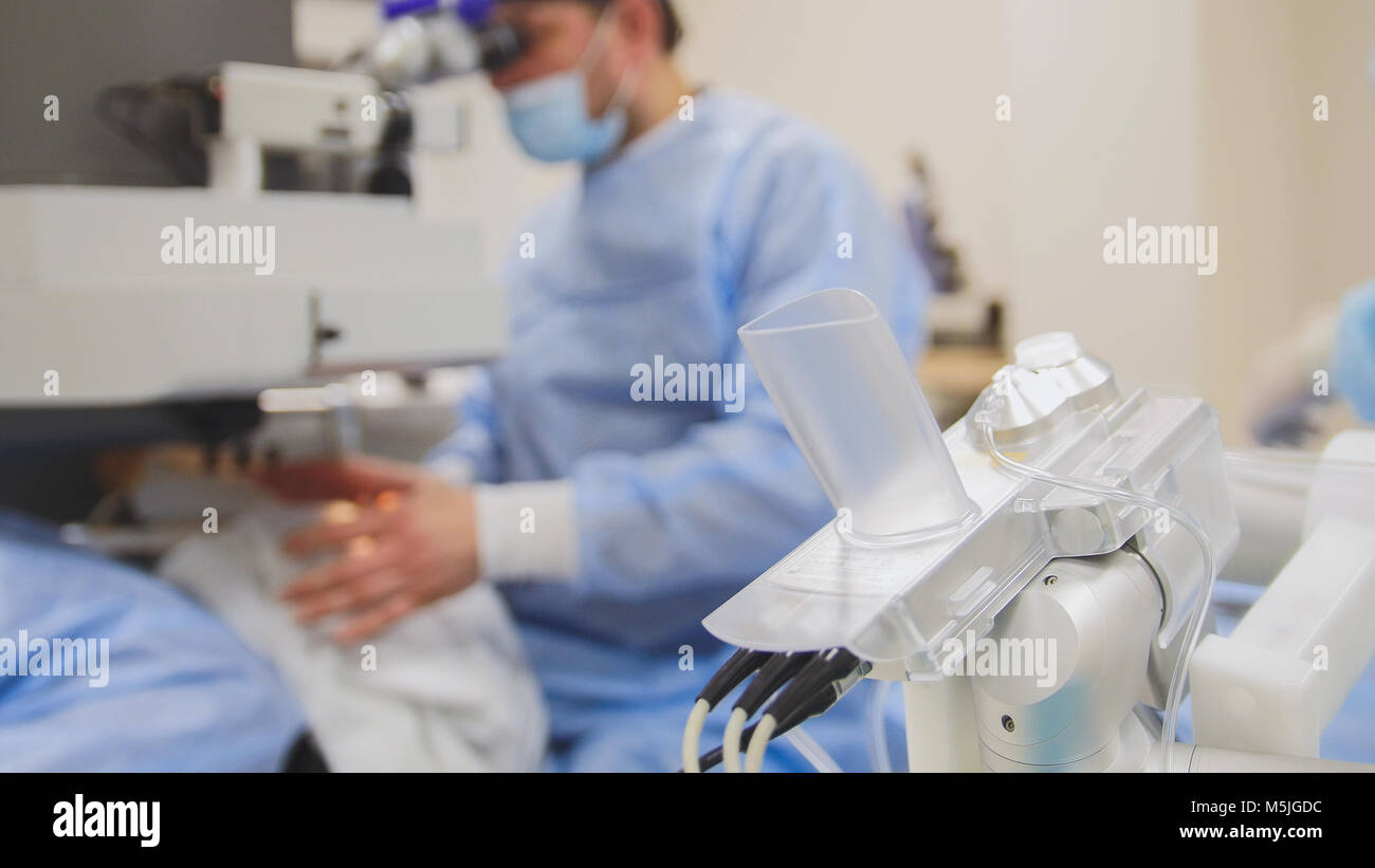 Surgical operations on the human eye - high technology health care ...