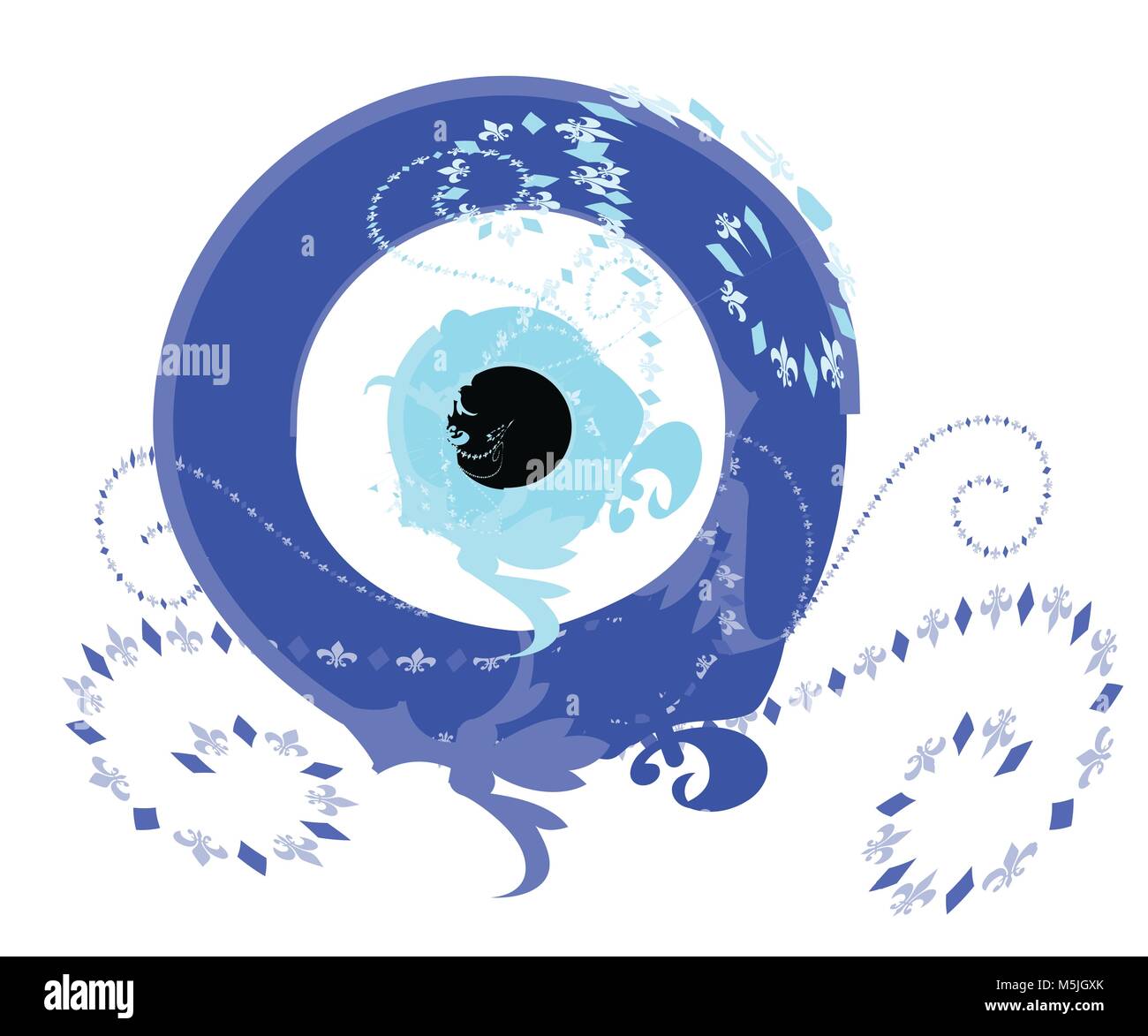 artistic blue evil eye vector - greek evil eye illustration Stock ...
