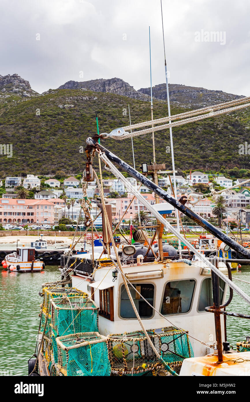 Crayfish Crab boat floating in the harbour Stock Photo - Alamy