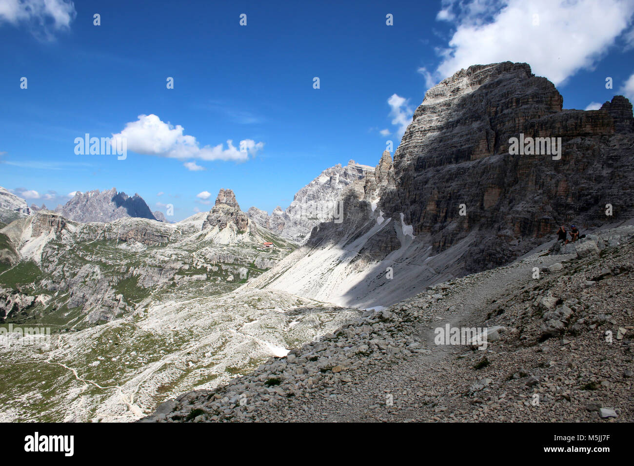 Along the walk Tre Cime di Laveredo trail, three of the most famous ...