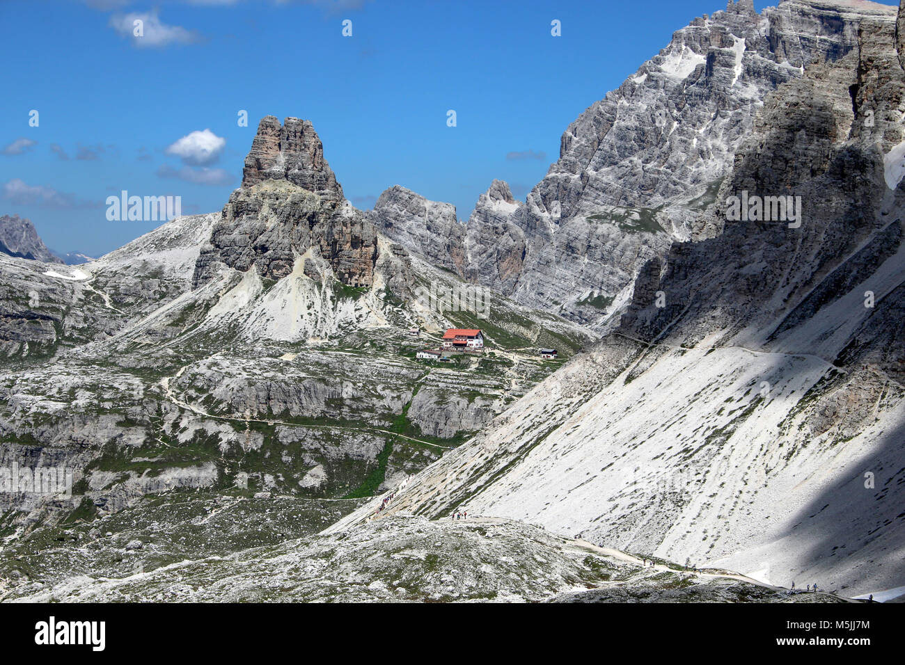 Along the walk Tre Cime di Laveredo trail, three of the most famous ...
