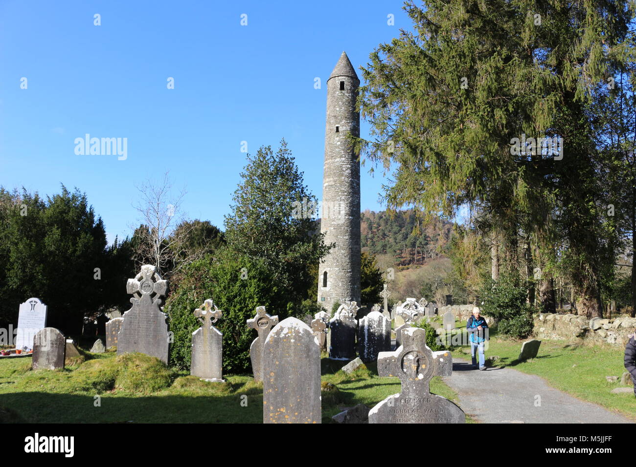 Glendalough Ireland February 20 2018 The Ancient Cemetery In 9407