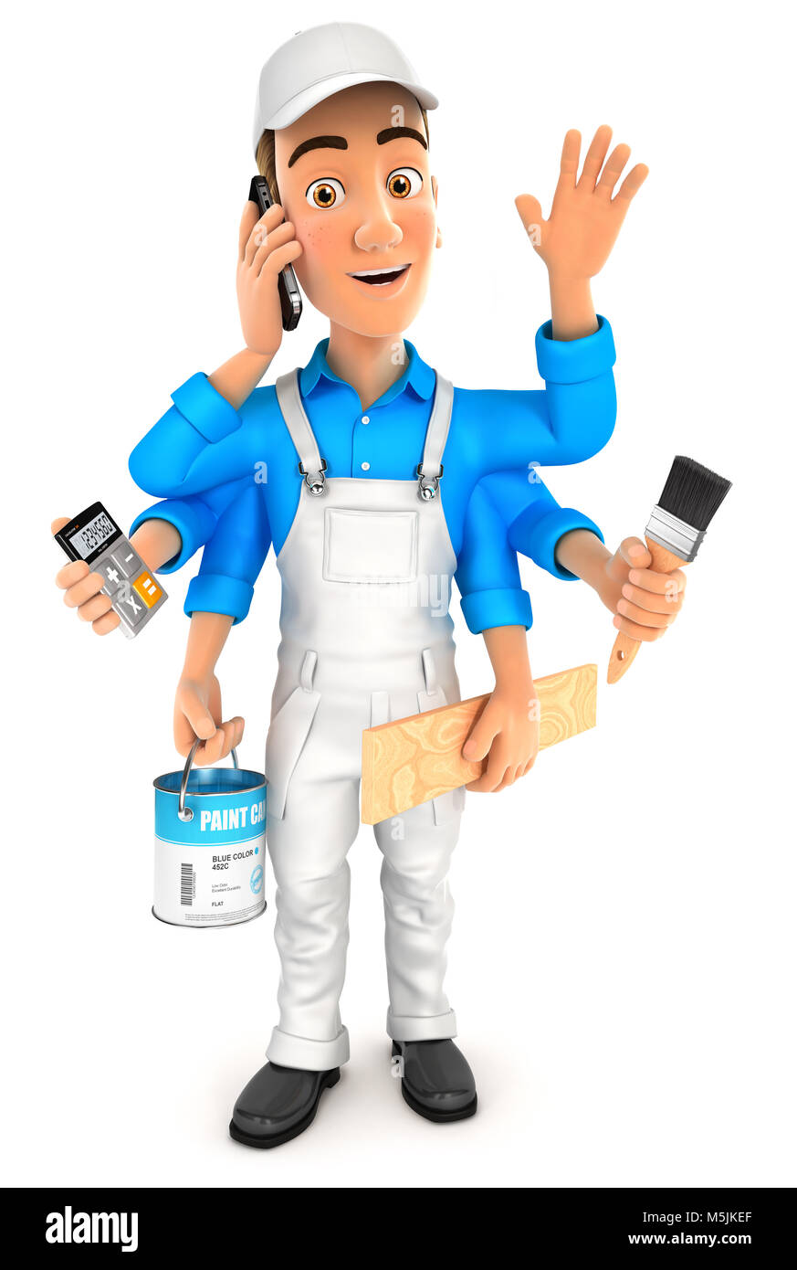 Painter decorator cartoon character hi-res stock photography and images ...