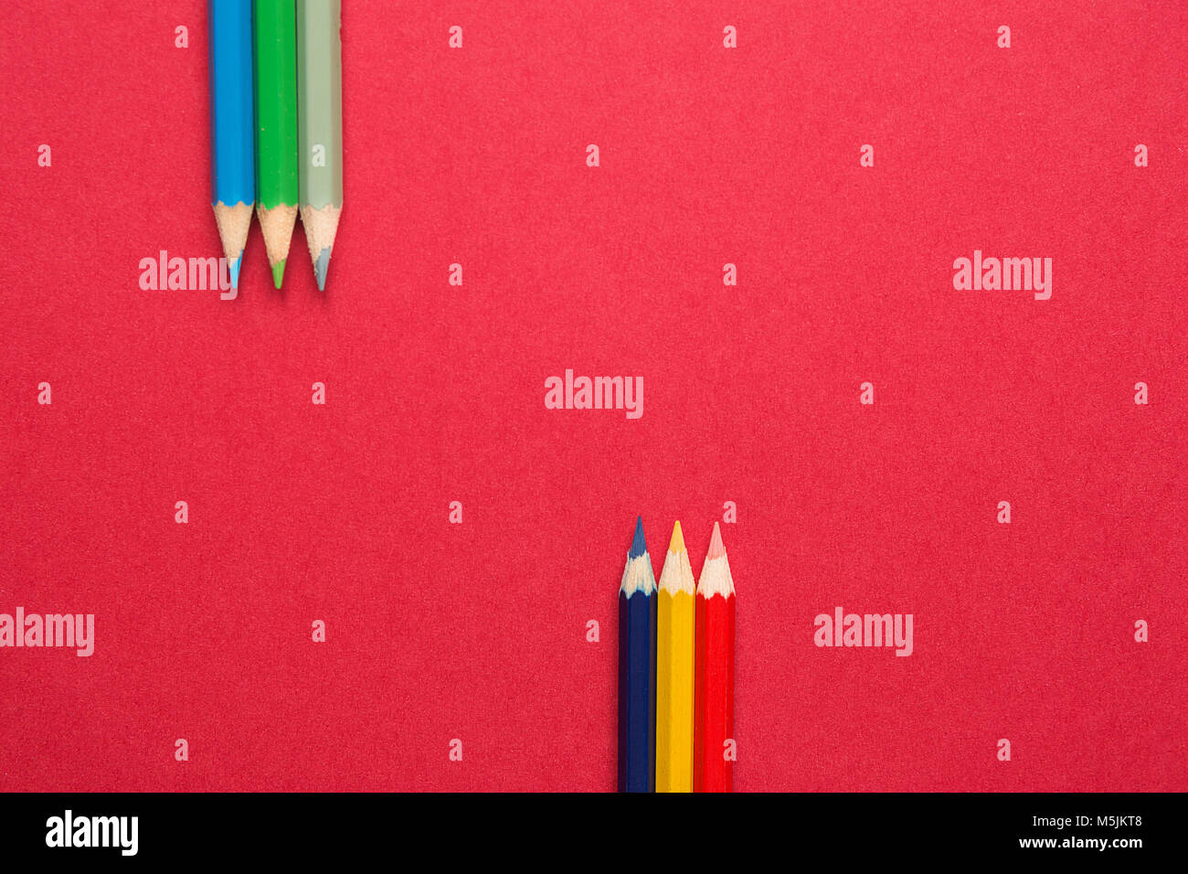 Upper and Lower Rows of Multicolored Pencils in Parallel Position ...