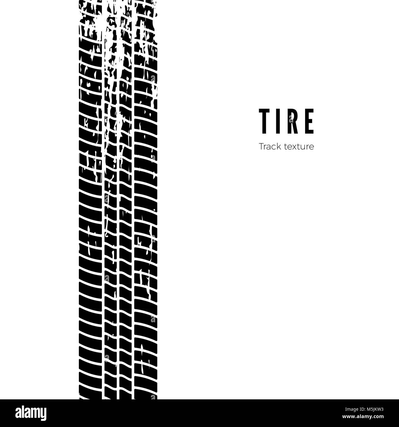 Tire track impression. Black tire texture. Vector illustration isolated ...