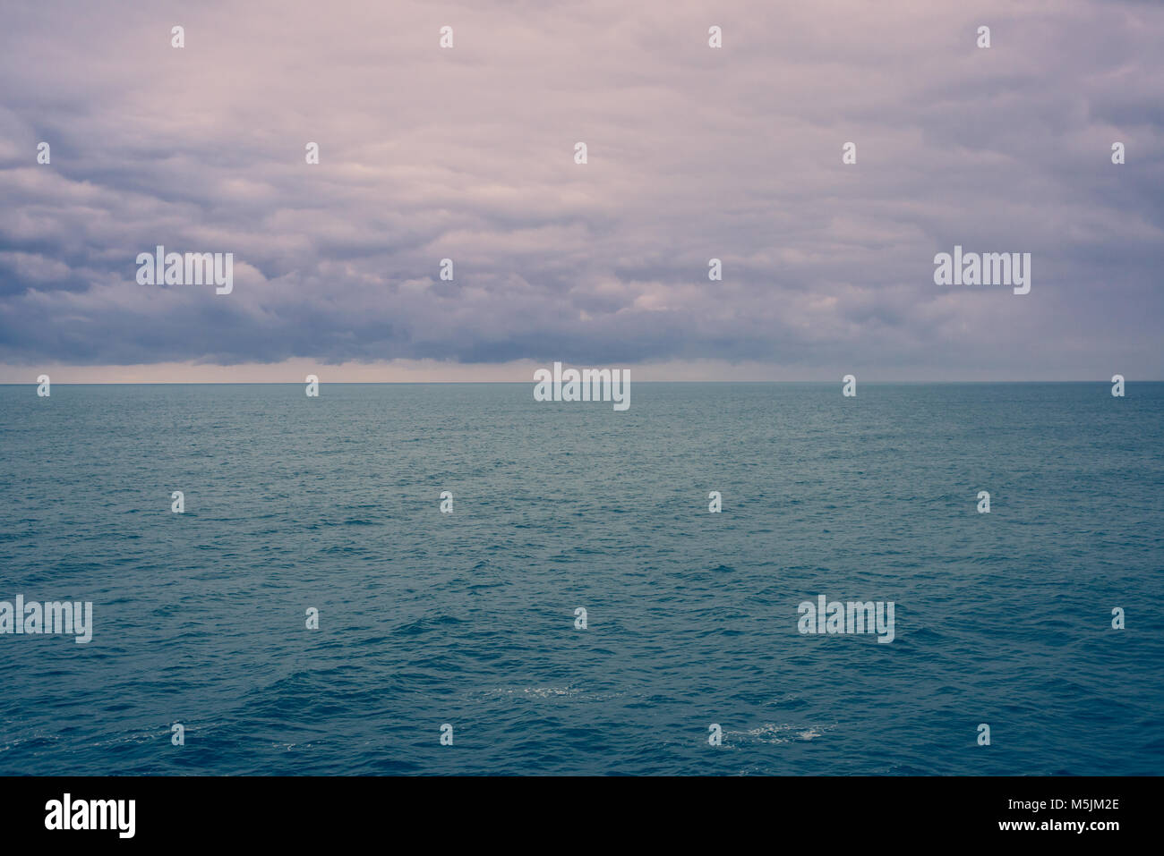 Empty open sea ocean with vintage matte retro effect Stock Photo - Alamy