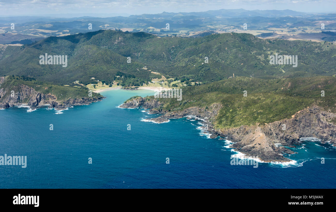 Aerial View of Bay of Islands, North Island, New Zealand Stock Photo ...