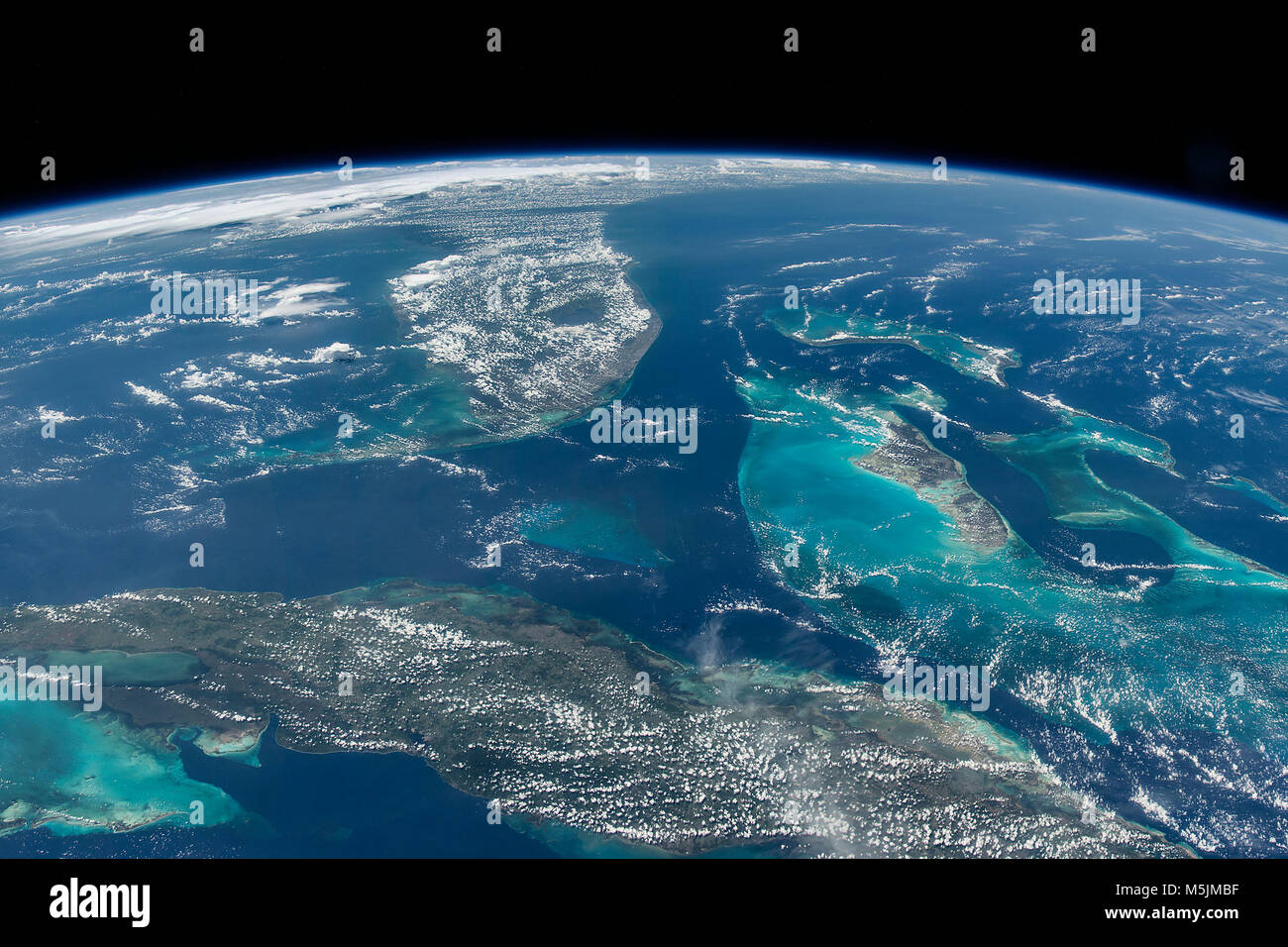 Wide angle of Florida, the Bahamas and Cuba Stock Photo - Alamy