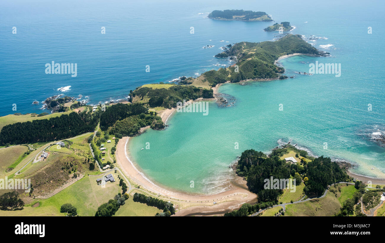 Aerial View of Bay of Islands, North Island, New Zealand Stock Photo ...