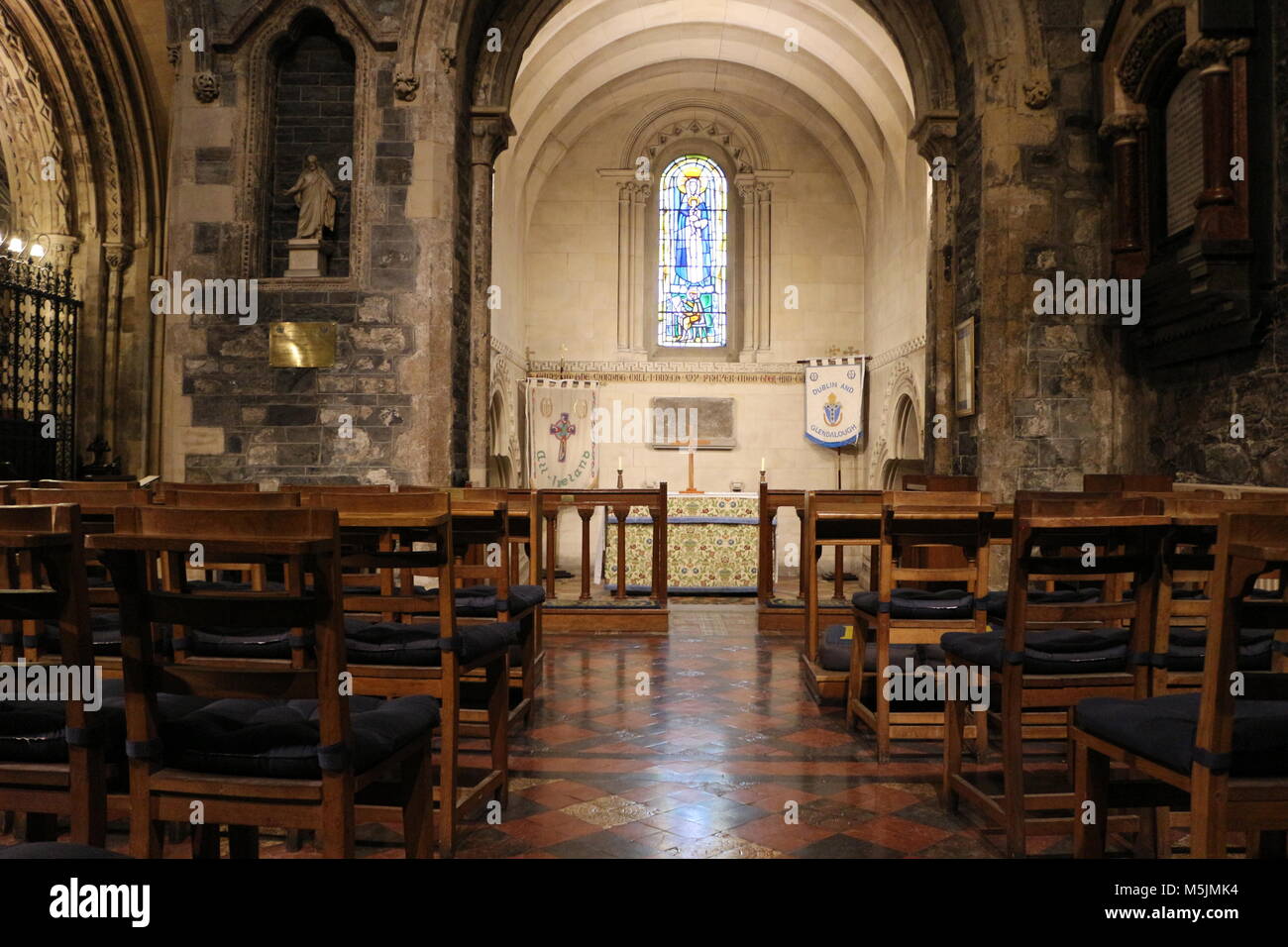 DUBLIN, IRELAND - February 22 2018: Interior of Christ Church on ...