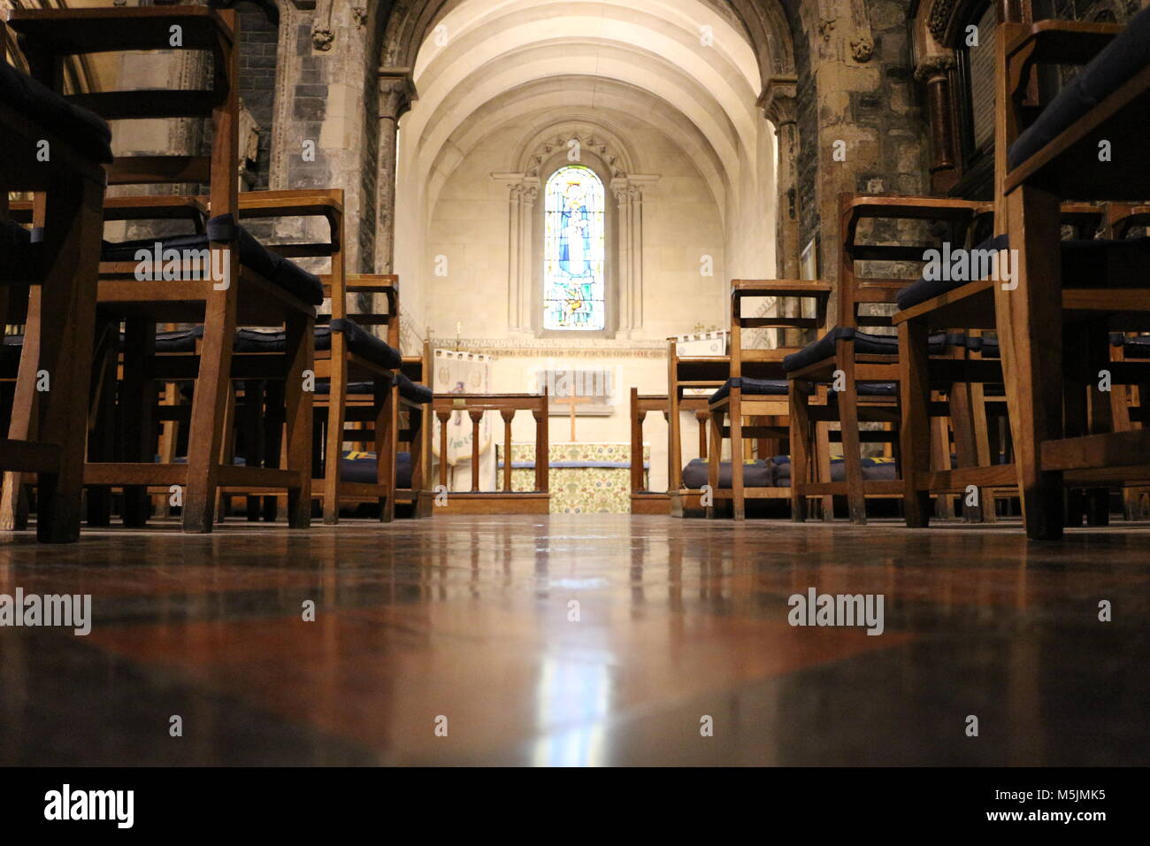 DUBLIN, IRELAND - February 22 2018: Interior of Christ Church on ...
