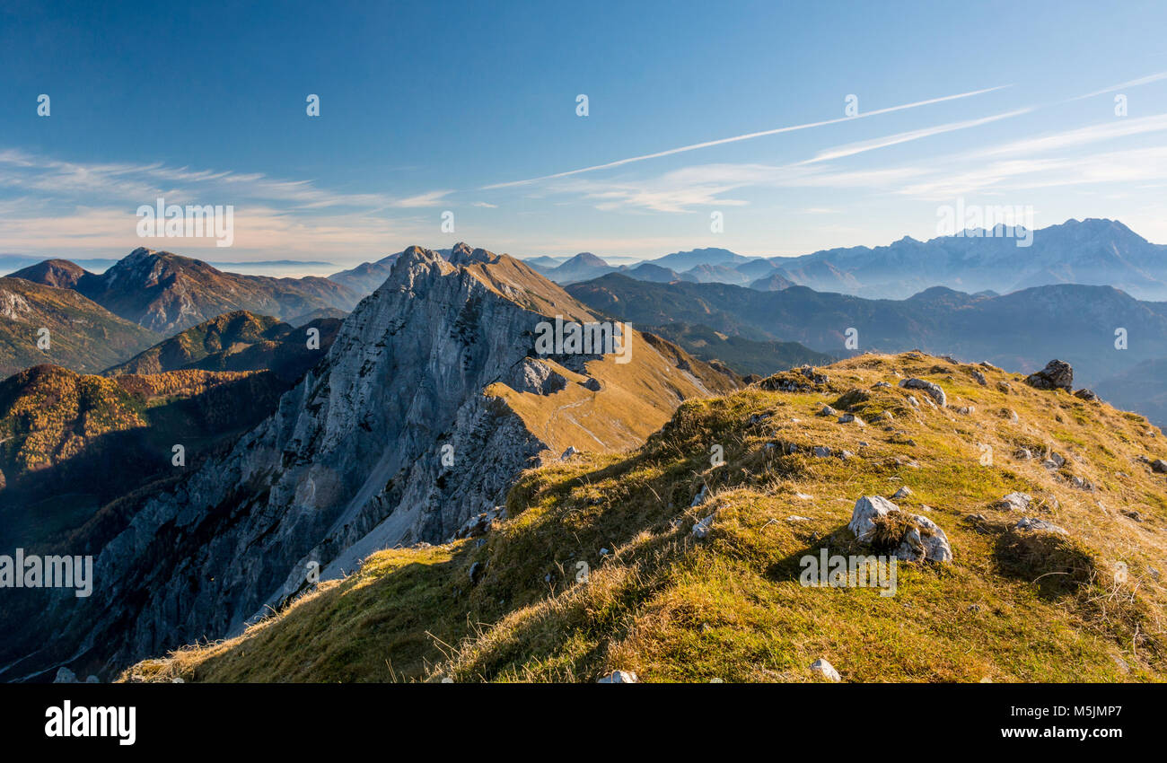 Panoramic view of spectacular mountain ridge Stock Photo - Alamy