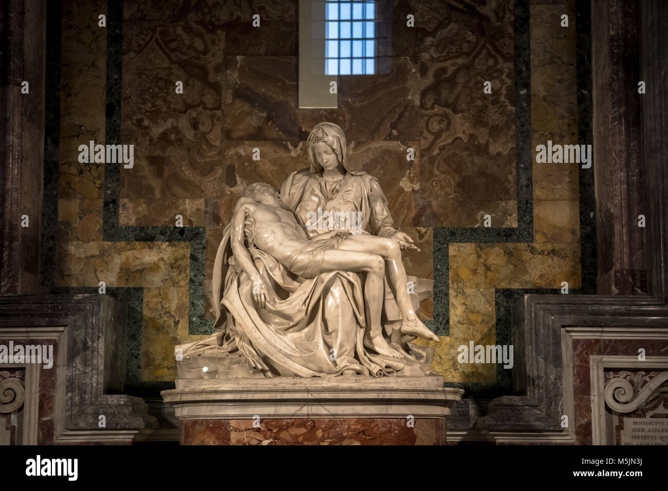 ROME, ITALY - FEBRUARY 15, 2018: Famous Renaissance sculpture "La Pieta ...