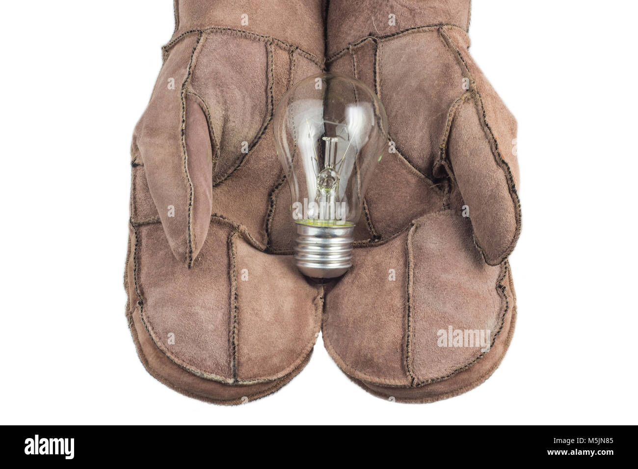 bulb in woman hand,Realistic photo image. Turn on tungsten light bulb ...