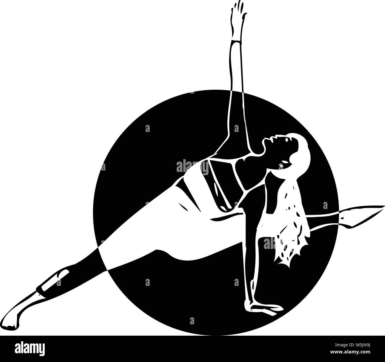 Beautiful fit female body drawing Black and White Stock Photos & Images ...