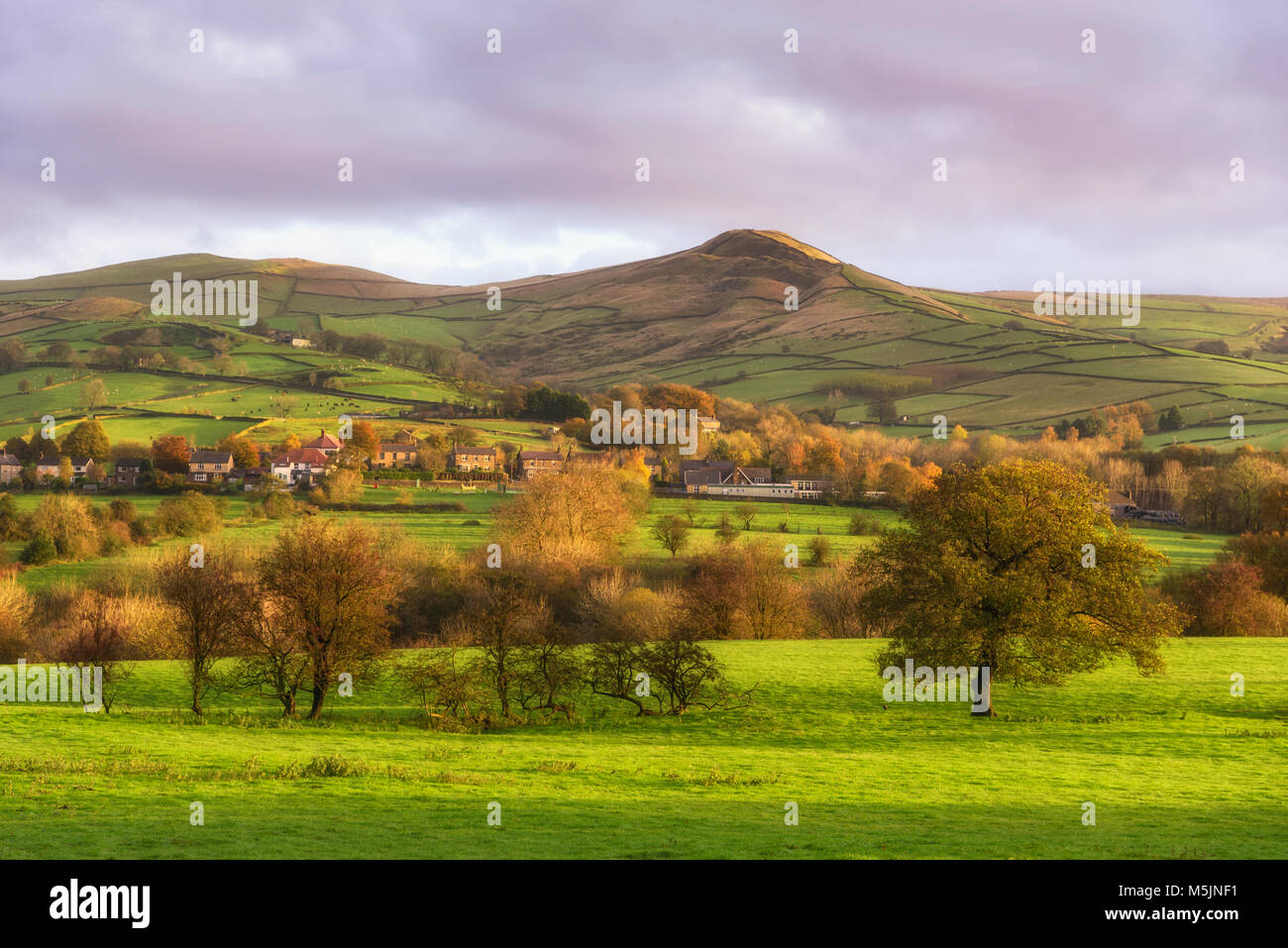 A view over Castleton landscape, Peak district UK Stock Photo - Alamy