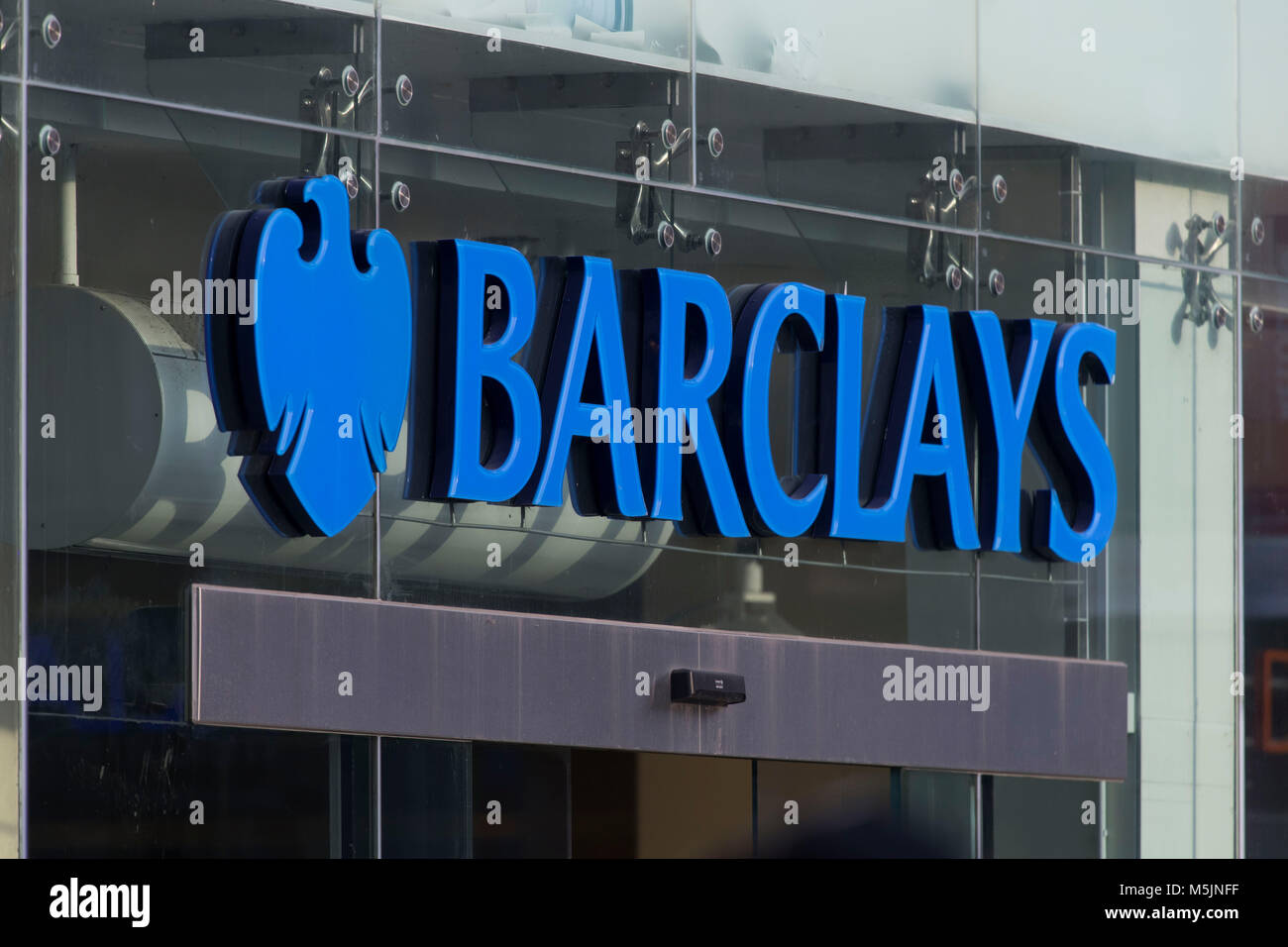 barclays bank sign logo Stock Photo - Alamy