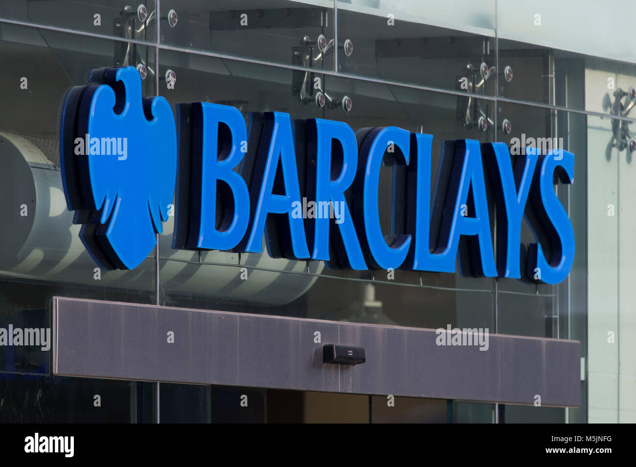 barclays bank sign logo Stock Photo - Alamy