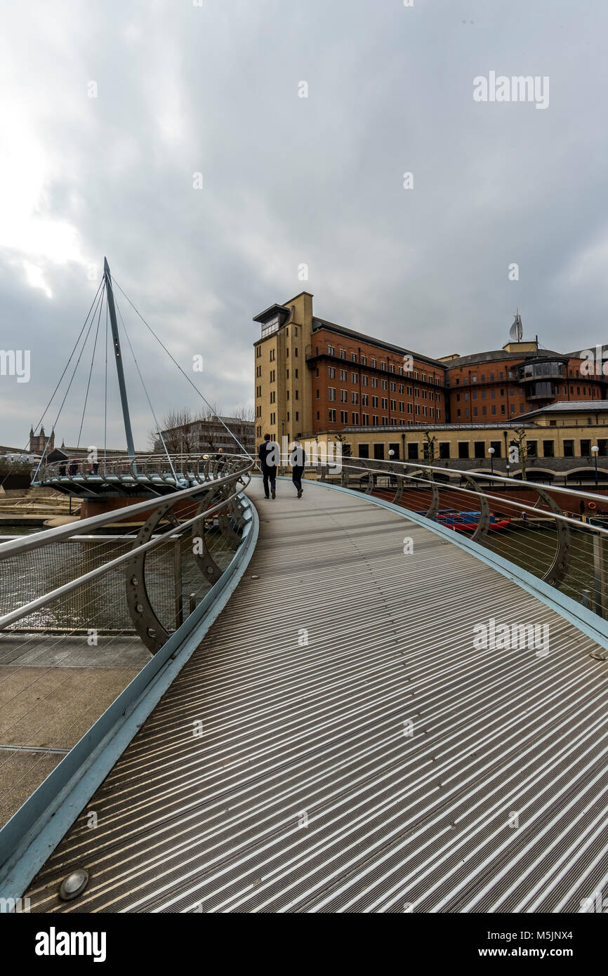 Valentine Bridge, Temple Quay, Bristol Stock Photo - Alamy