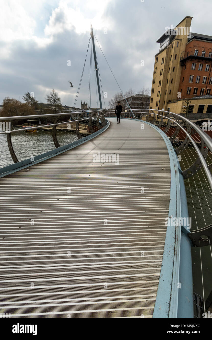 Valentine Bridge, Temple Quay, Bristol Stock Photo - Alamy