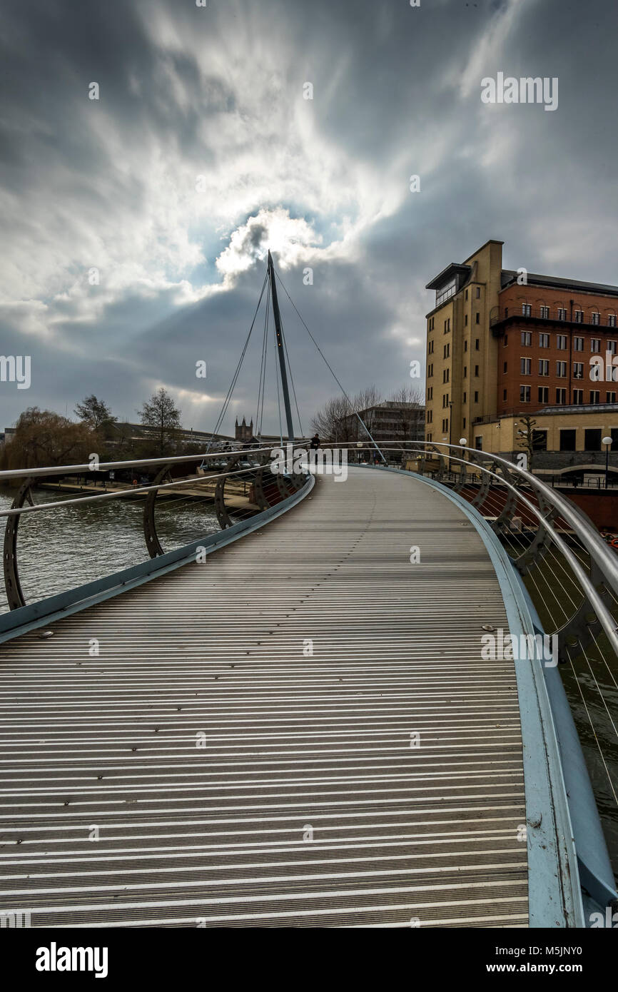 Valentine Bridge, Temple Quay, Bristol Stock Photo - Alamy