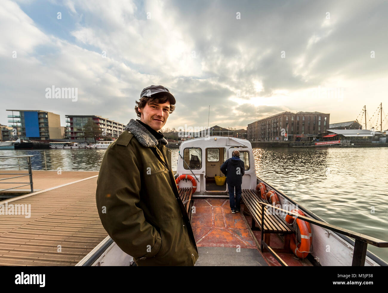 Cian, the cross harbour ferry man, Bristol Stock Photo - Alamy